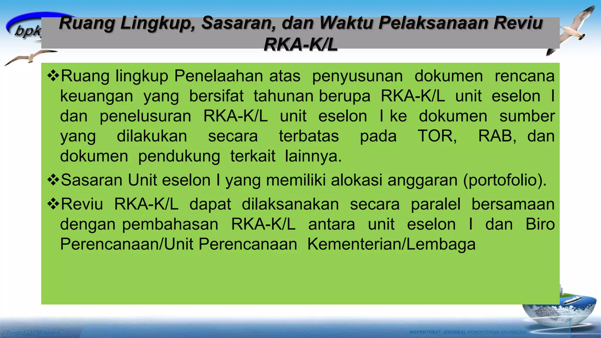 Tata cara reviu rkakl | PPTX