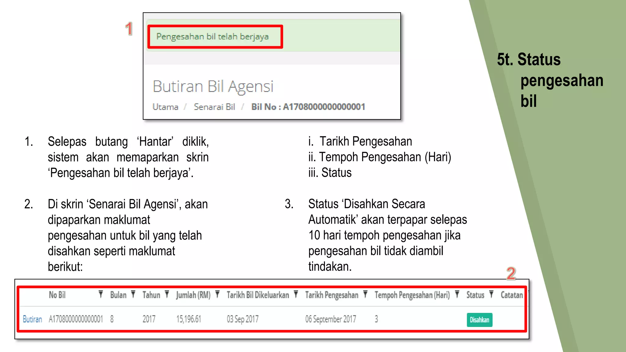 Tatacara semakan dan pengesahan bil 1 govuc melalui portal bil | PDF
