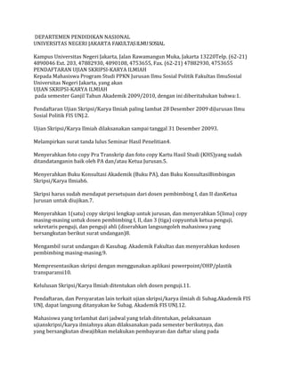 Tata cara sps n skripsi unj | PDF