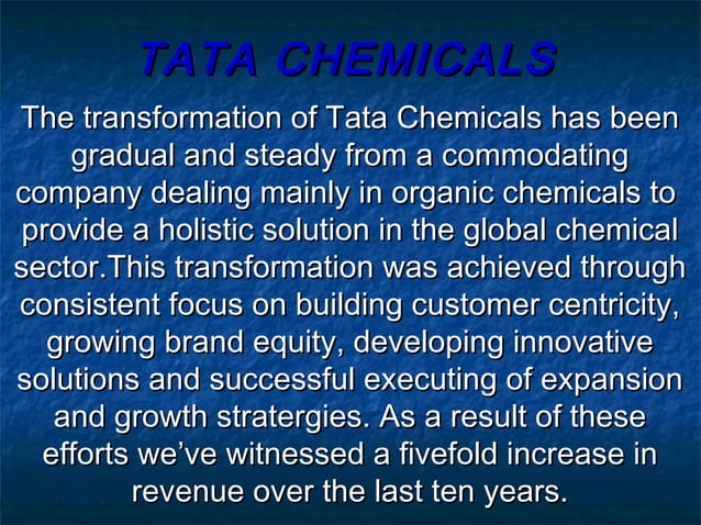 Tata chemicals | PPT