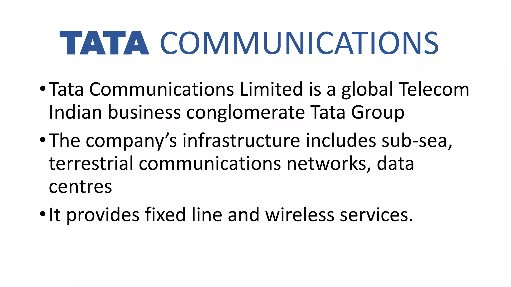 Tata communications analysis | PPTX