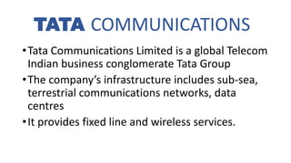 Tata communications analysis | PPTX