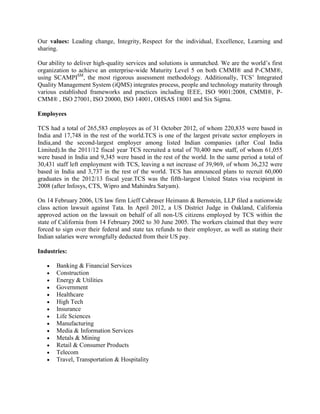 Tata consultancy services | PDF