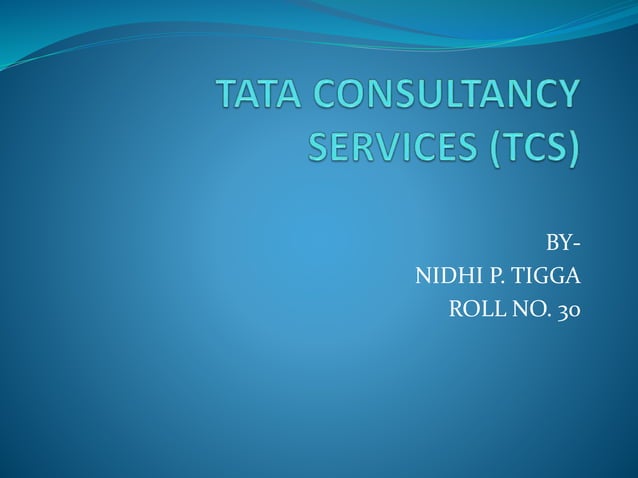 Tata consultancy services (tcs) | PPTX