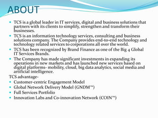Tata consultancy services (tcs) | PPTX