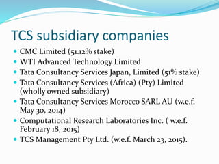 Tata consultancy services (tcs) | PPTX