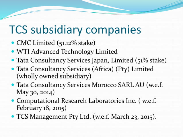 Tata consultancy services (tcs) | PPTX
