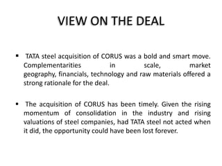 Tata corus m&a deal | PPTX