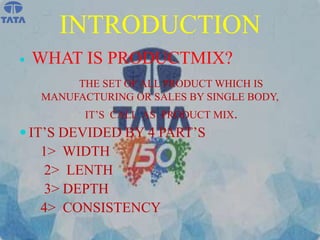 Tata product mix | PPTX