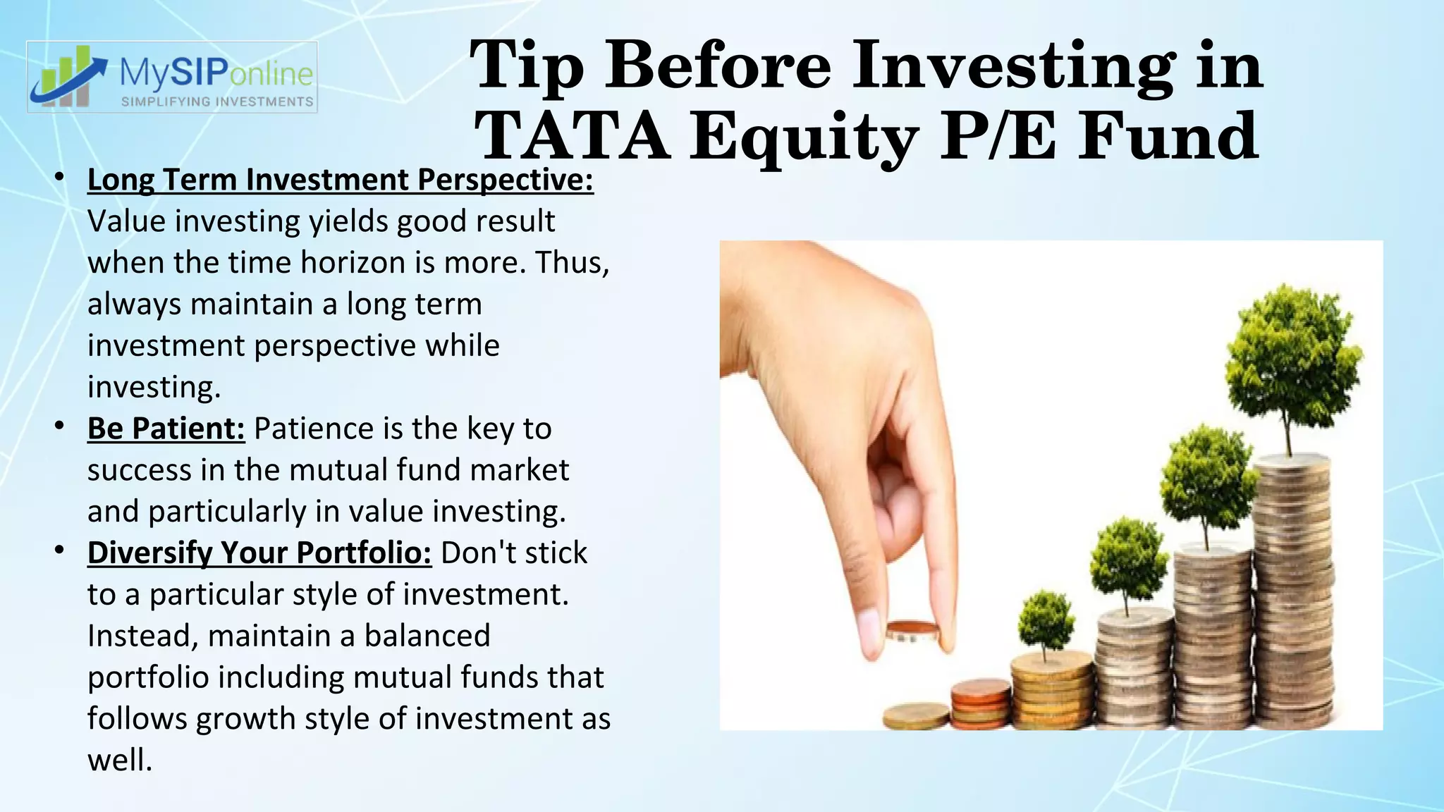Tata Equity P/E Fund - A Brief Overview | PPT