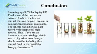 Tata Equity P/E Fund - A Brief Overview | PPT