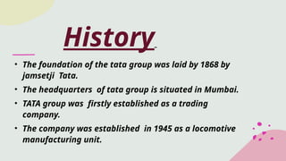TATA GROUP PRESENTATION PRESENTED BY FAIZ | PPTX