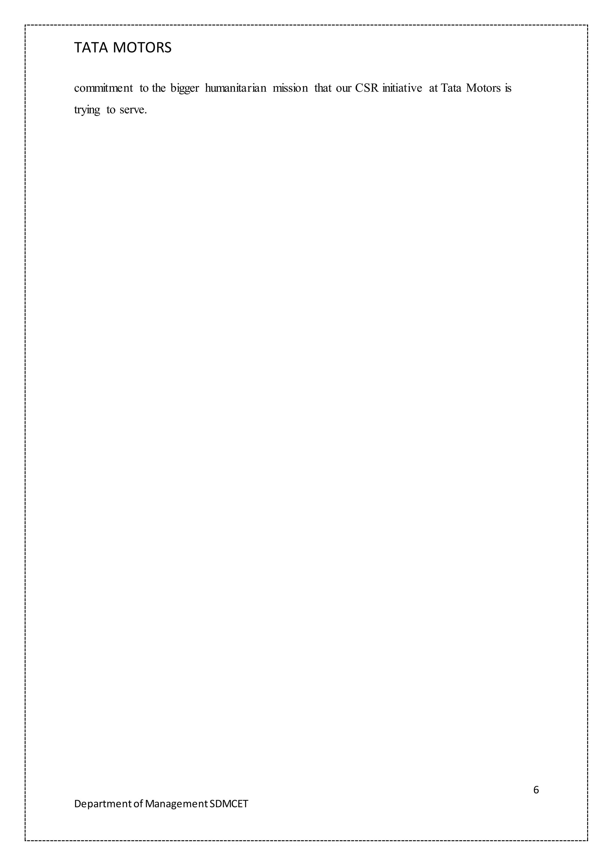 Tata Motors CSR Report 2015-2016 | DOCX