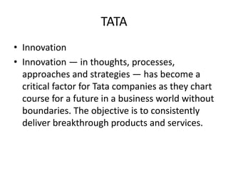 Tata group profile | PPTX