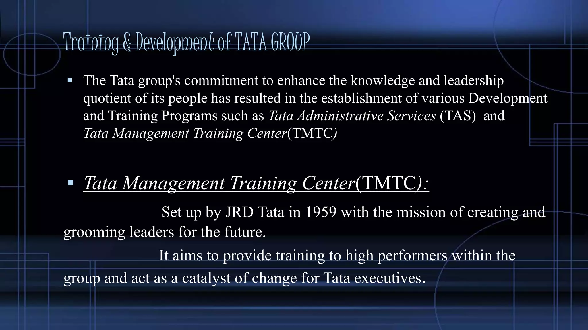 Tata groups training md development | PPTX