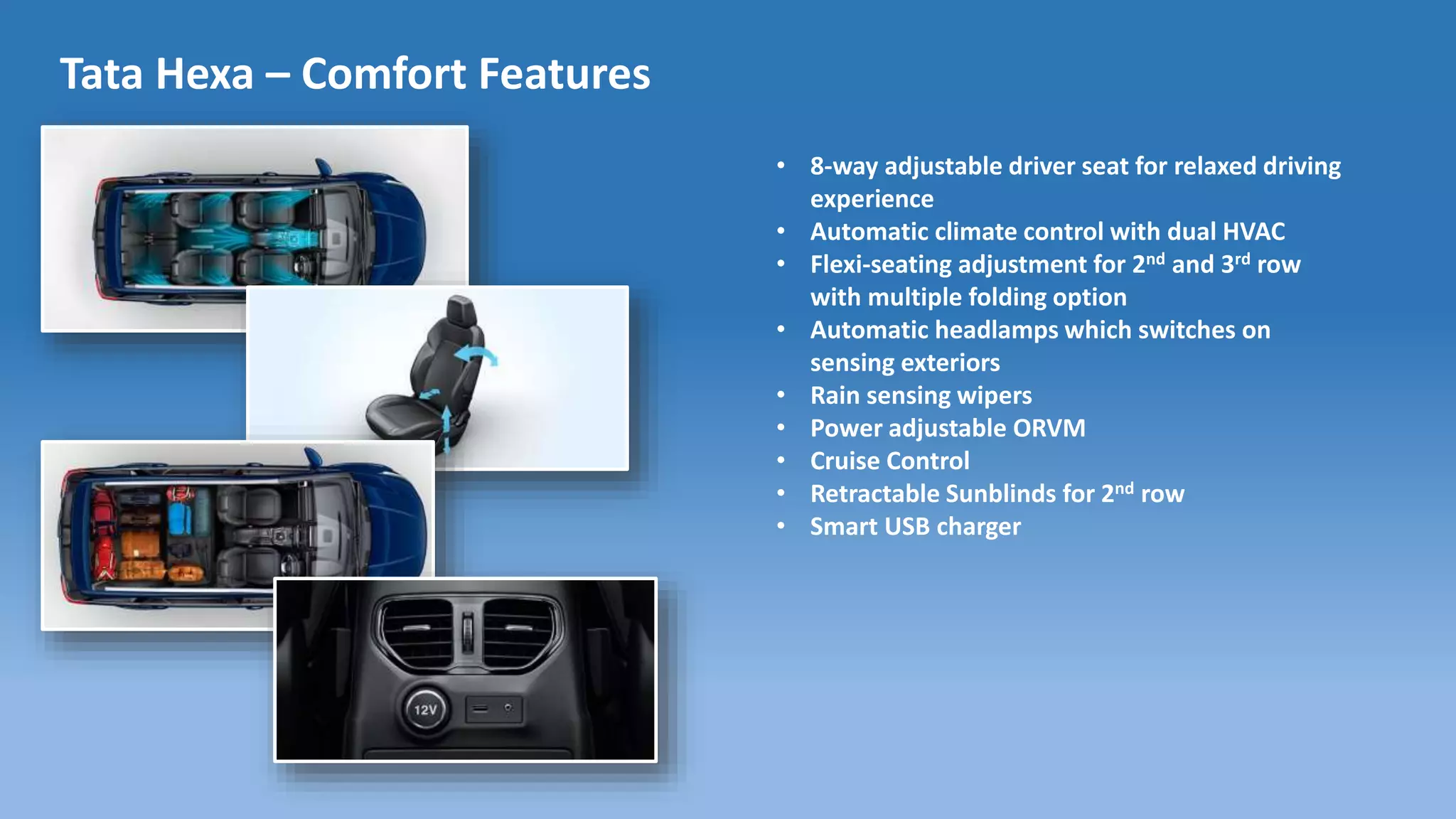 Tata Hexa - Explore Features and Variants! | PPT