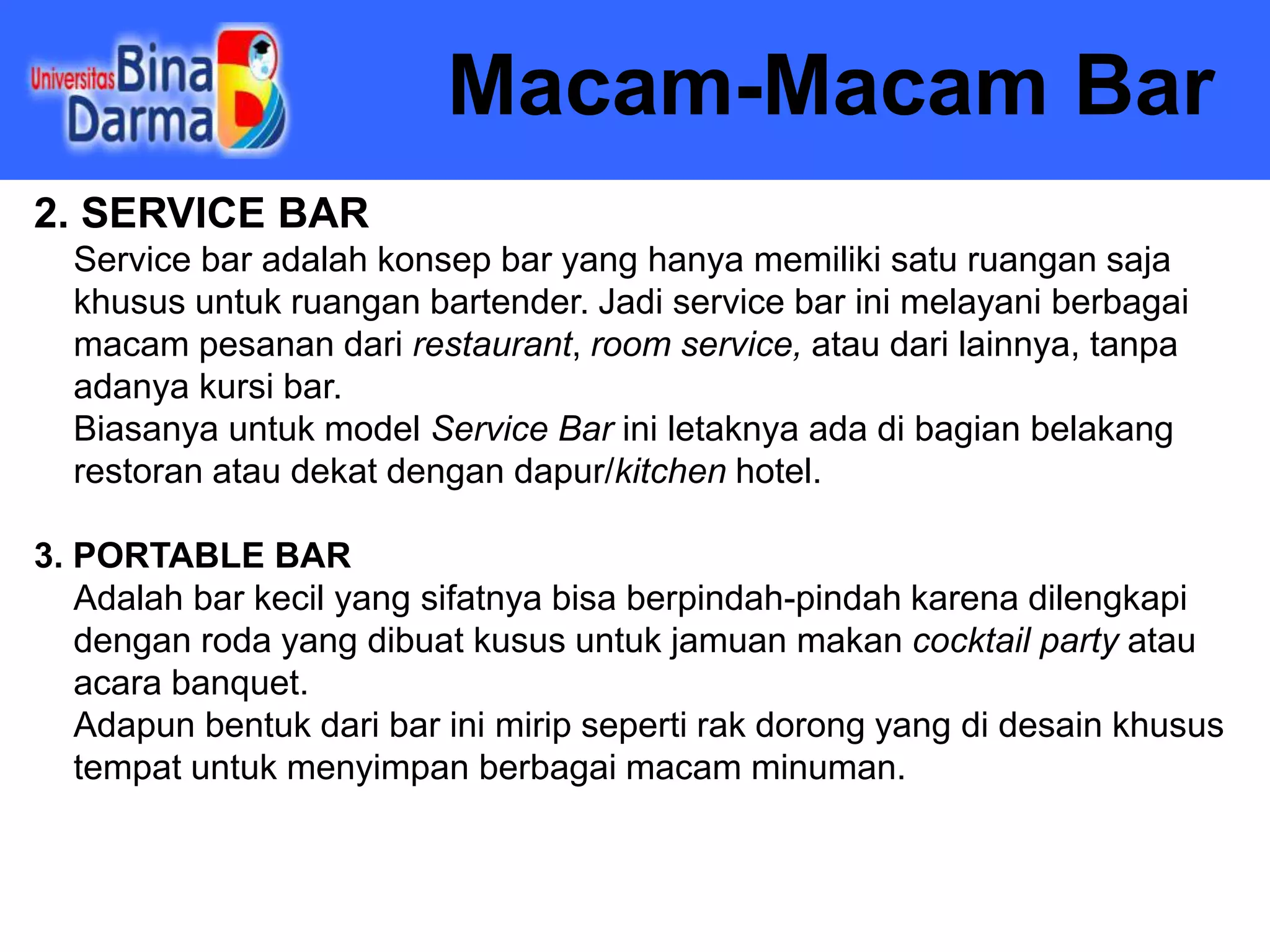 Tata Hidang Dasar Term 13 Memahami Tentang Pelayanan Bar.pptx