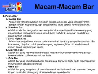 Tata Hidang Dasar Term 13 Memahami Tentang Pelayanan Bar.pptx