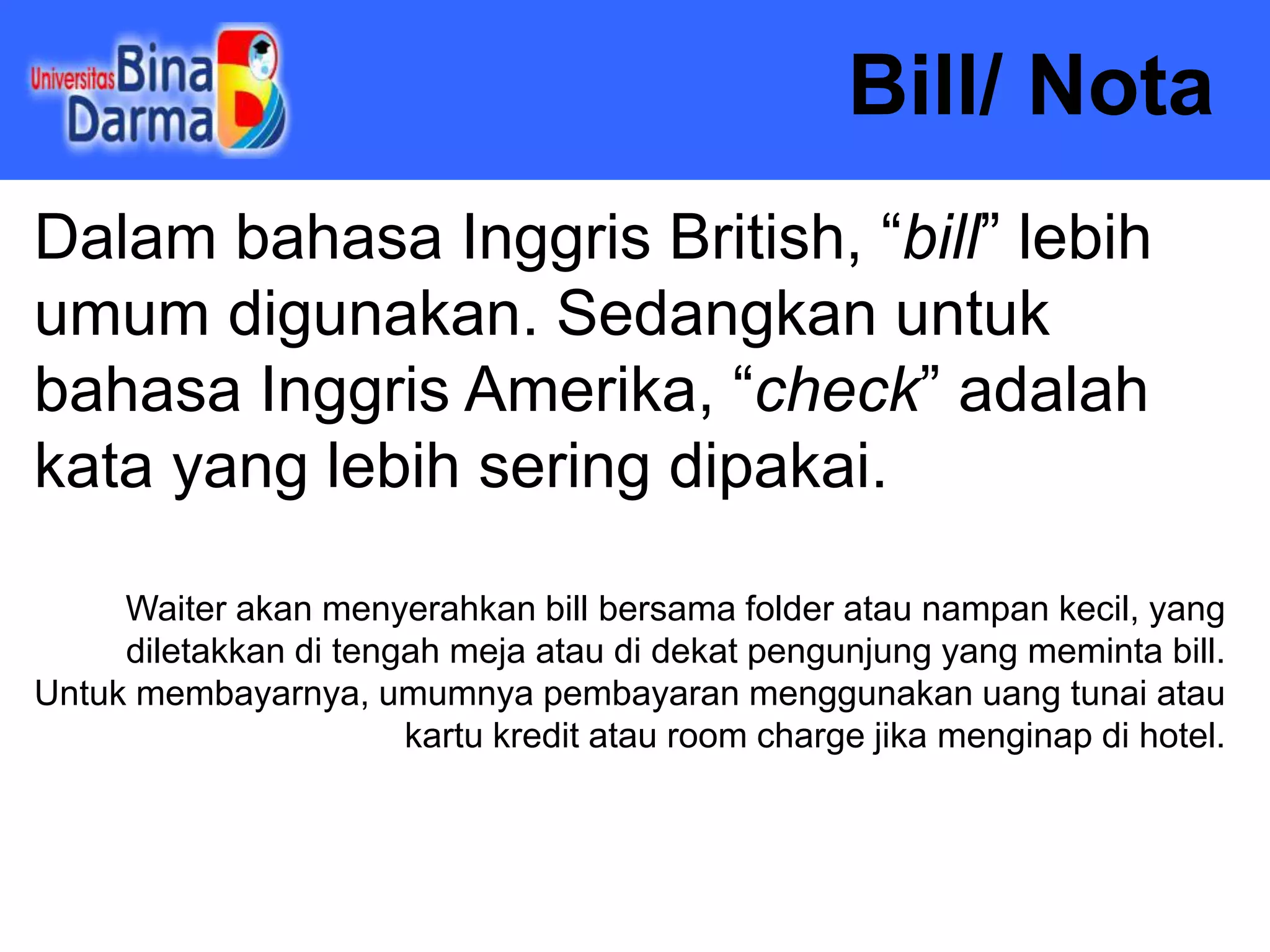 Tata Hidang Dasar Term 14 Memahami proses Transaksi Keuangan di ...