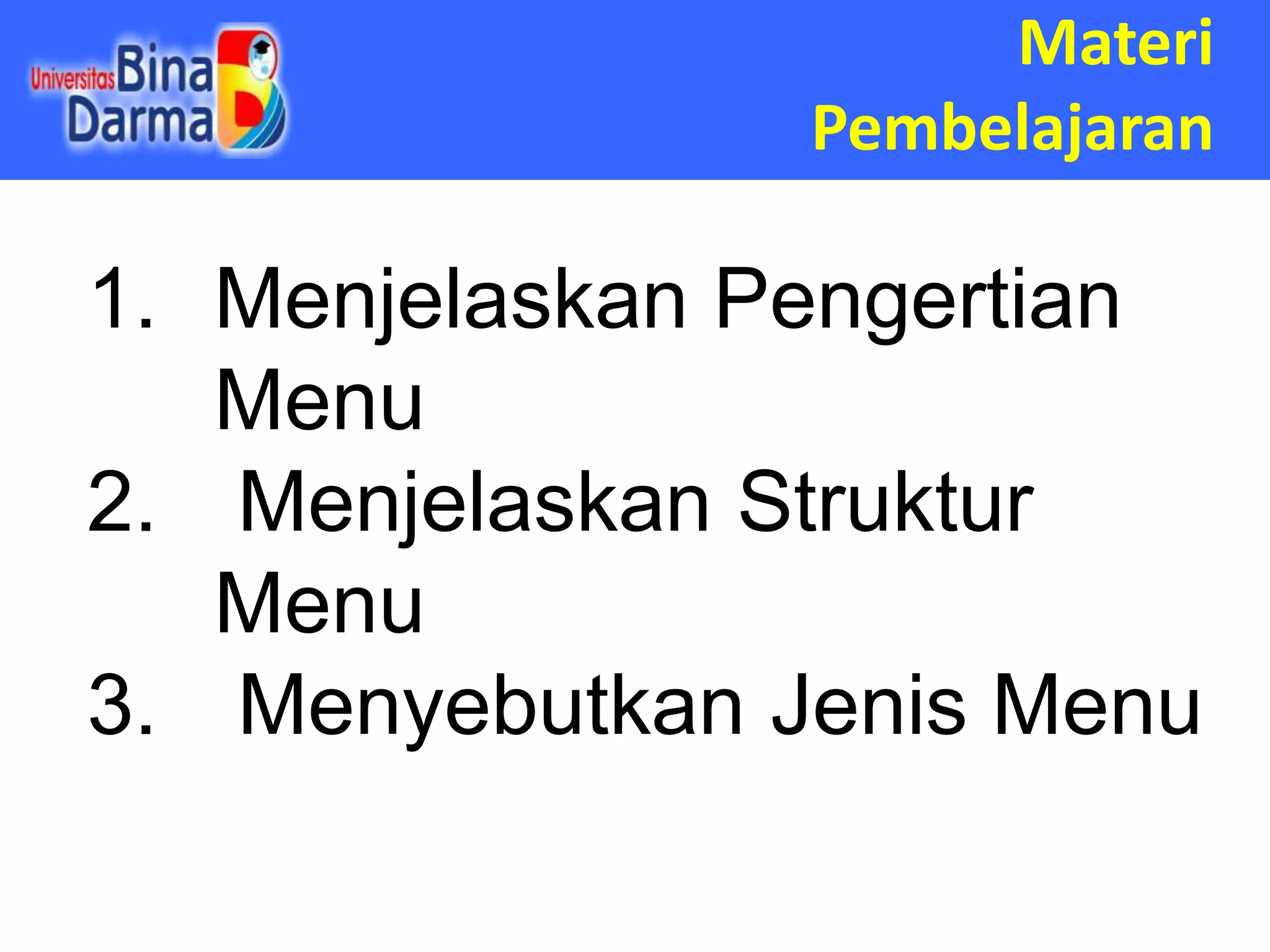 Tata Hidang Dasar Term 3 Memahami tentang menyiapkan menu hidangan 1.pptx