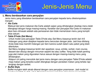 Tata Hidang Dasar Term 3 Memahami tentang menyiapkan menu hidangan 1.pptx