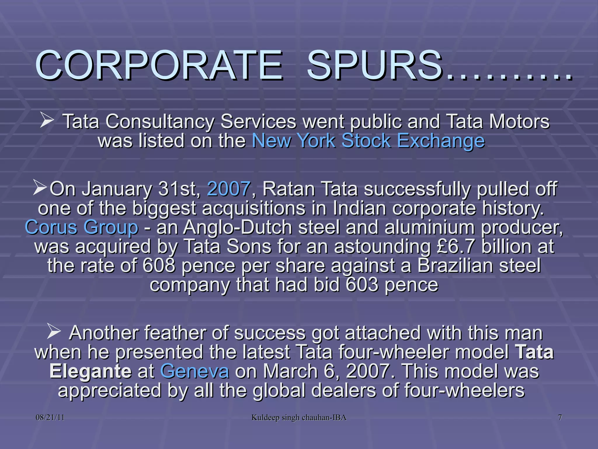 Tata history | PPS