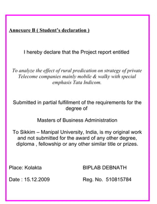 Tata indicom project | DOC