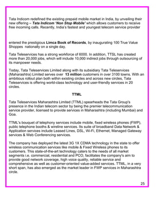 Tata indicom project | PDF