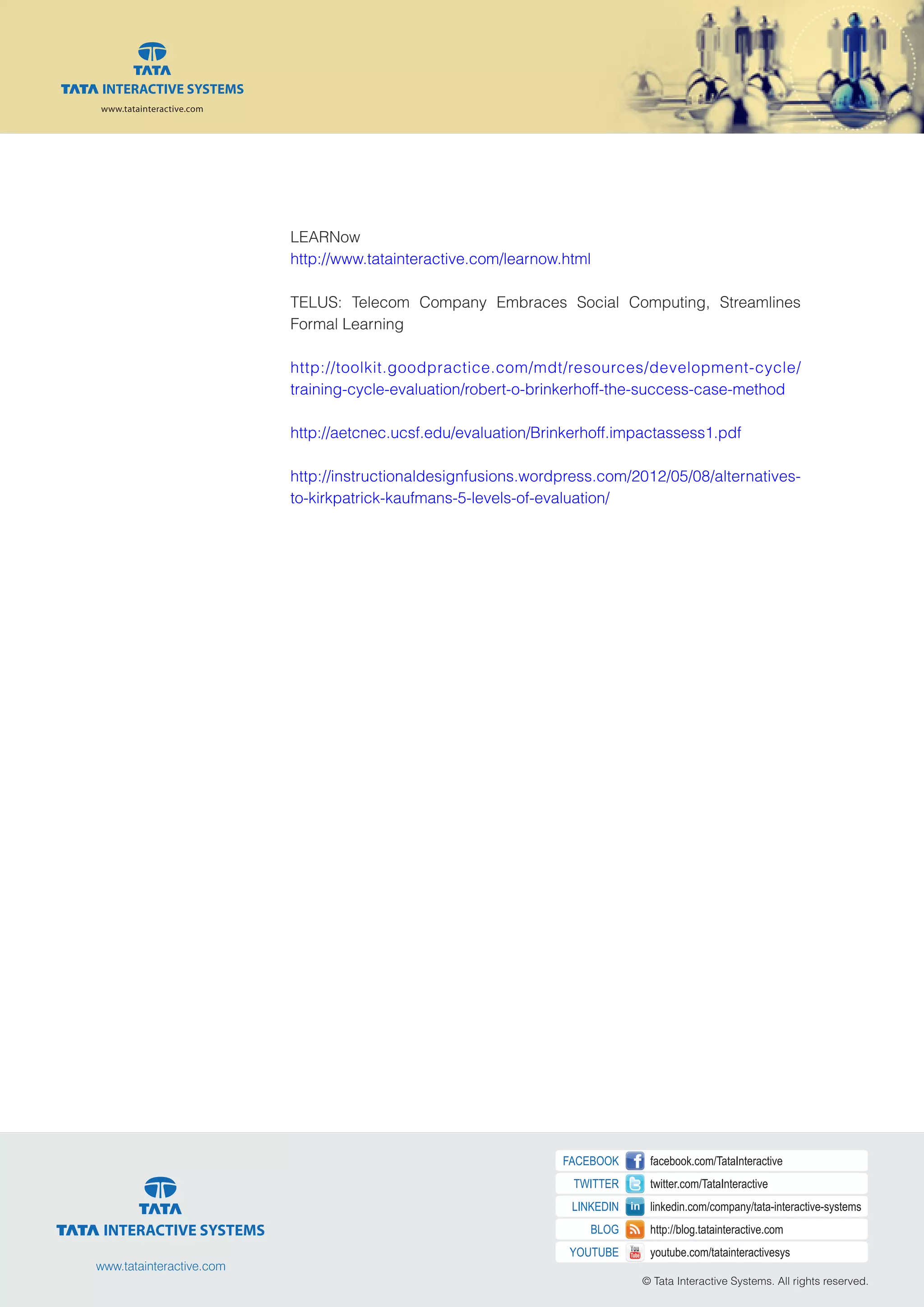 Tata Interactive Systems - Mapping ID to Performance Needs | PDF