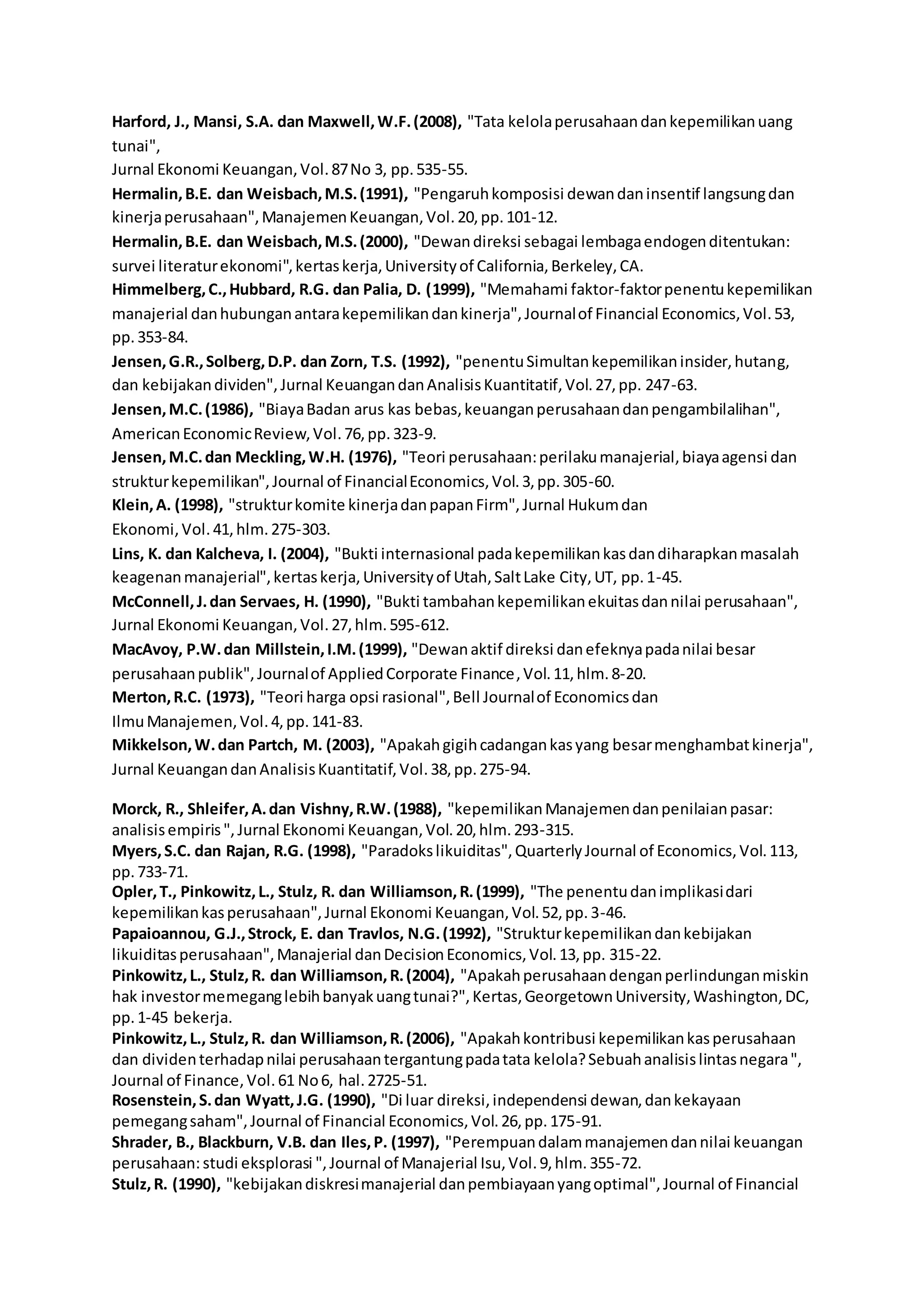 Tata kelola perusahaan | DOCX