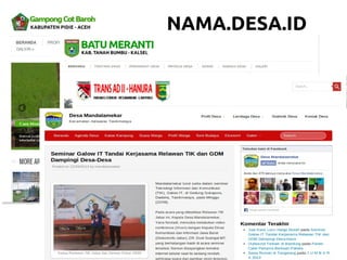 Tata kelola sumber daya desa lewat e gov desa | PDF