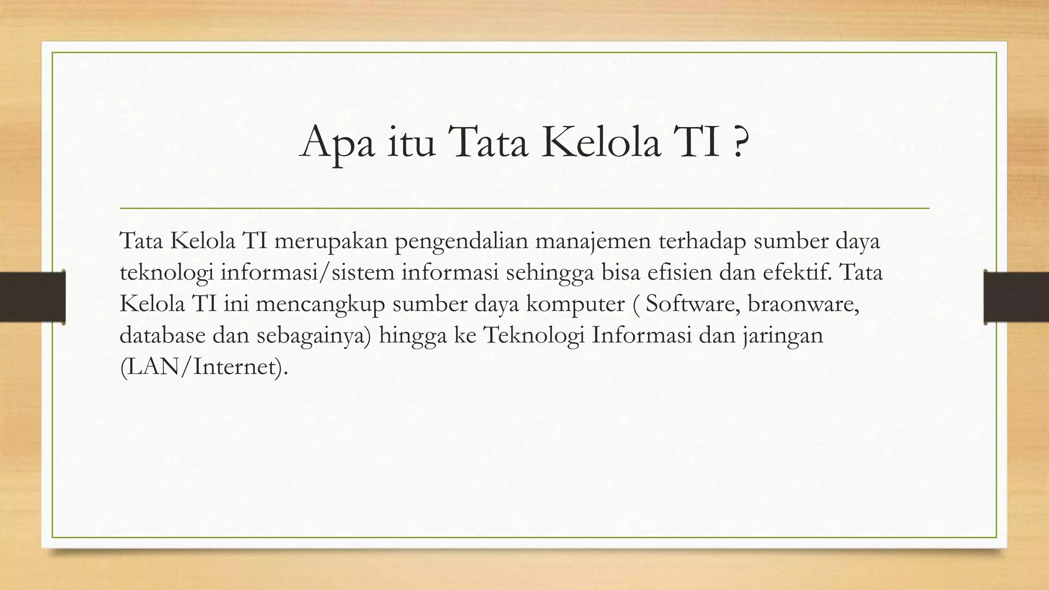 Tata kelola Teknologi Informasi dan Komunikasi | PPTX