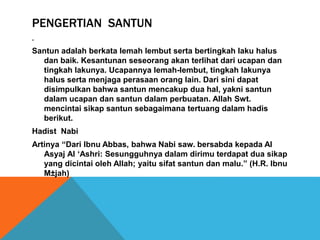 Tata krama, santun dan malu | PPTX
