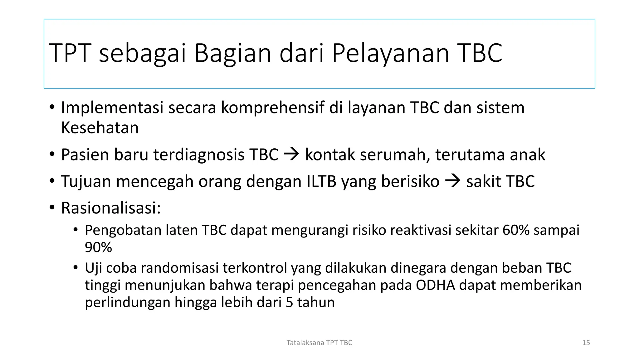 Tatalaksana Pemberian Terapi Pencegahan TPT TB. Pdf | PDF