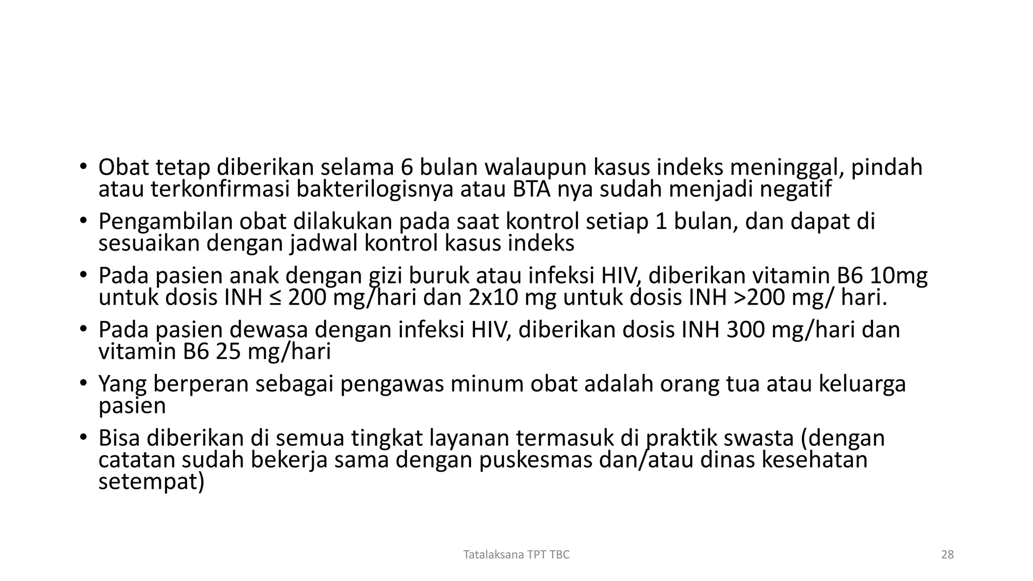 Tatalaksana Pemberian Terapi Pencegahan TPT TB. Pdf | PDF
