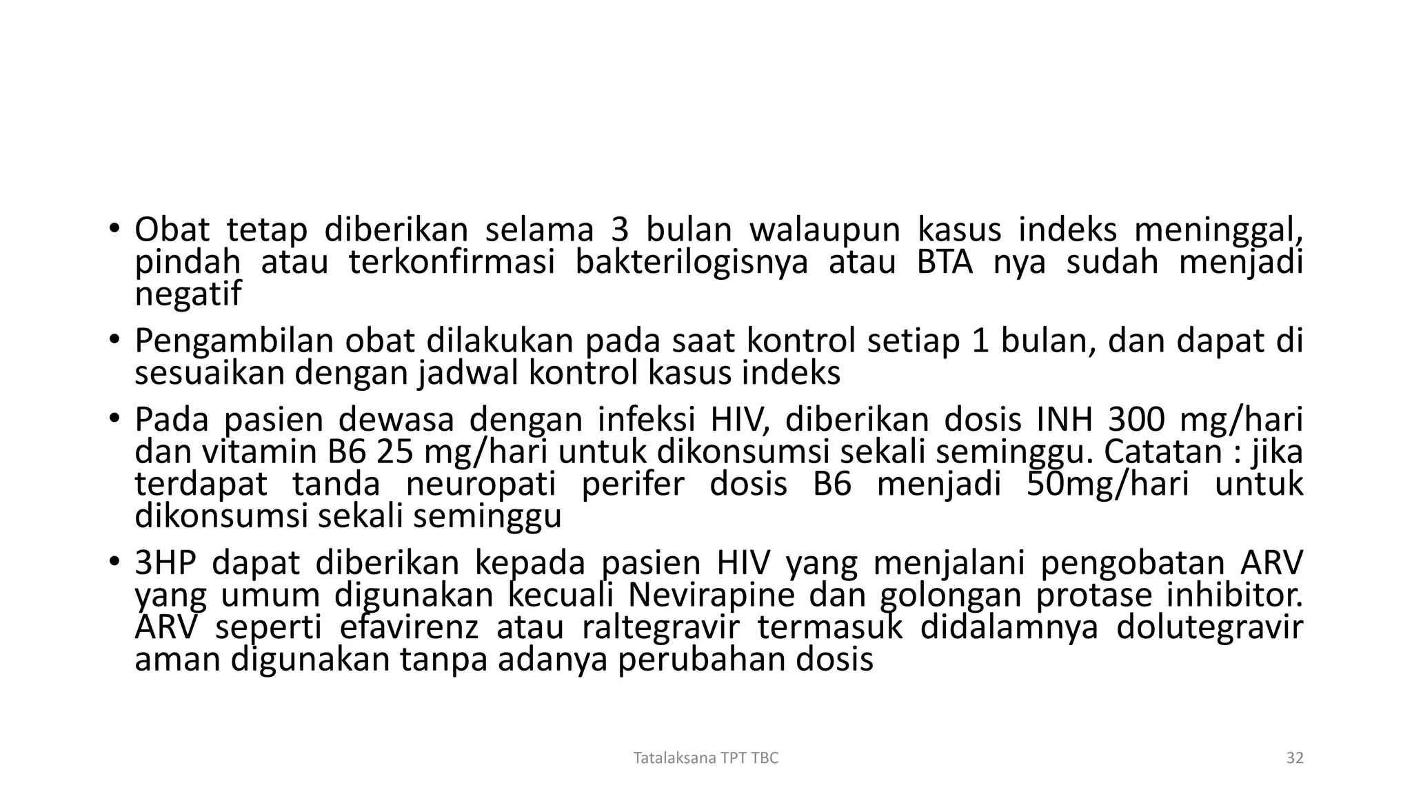 Tatalaksana Pemberian Terapi Pencegahan TPT TB. Pdf | PDF