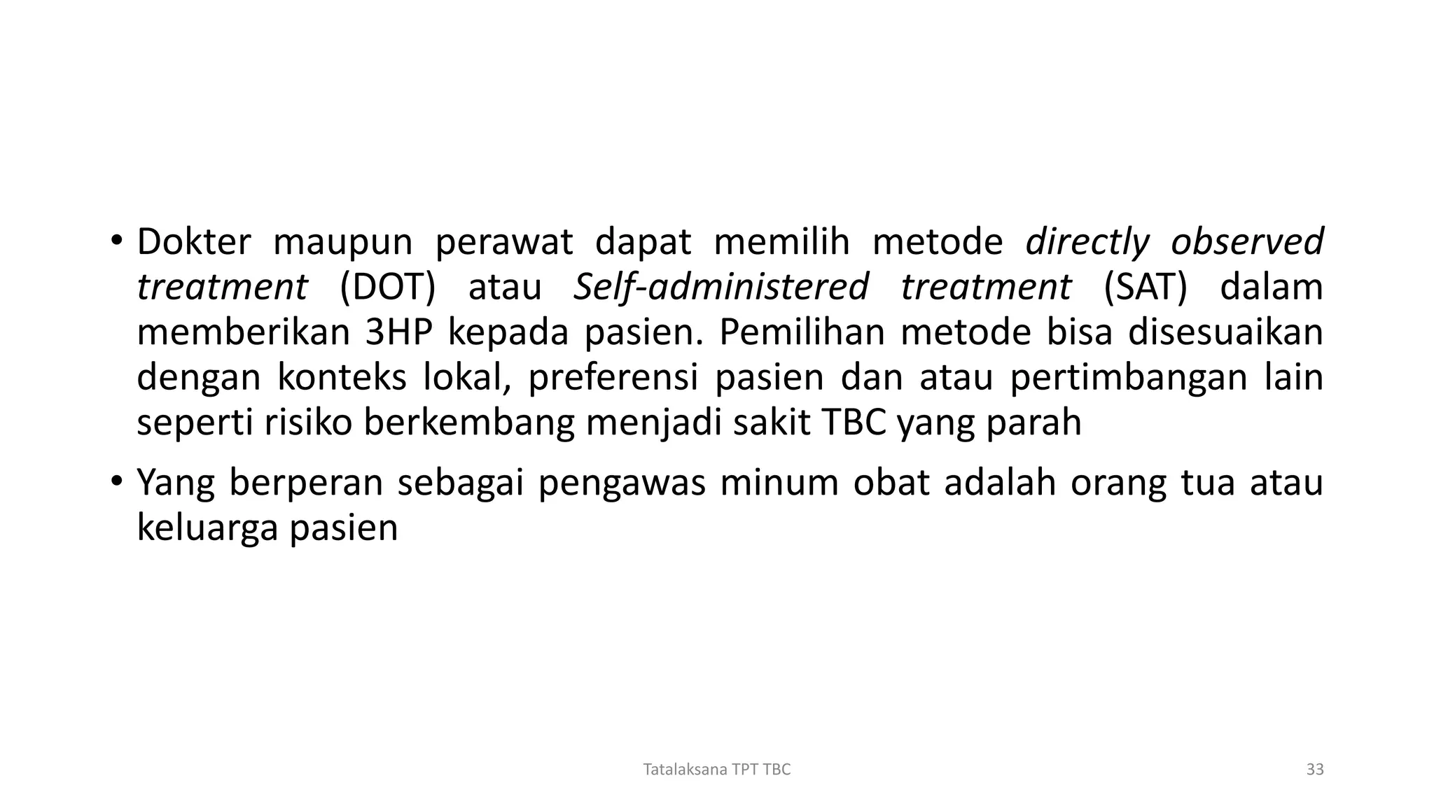Tatalaksana Pemberian Terapi Pencegahan TPT TB. Pdf | PDF