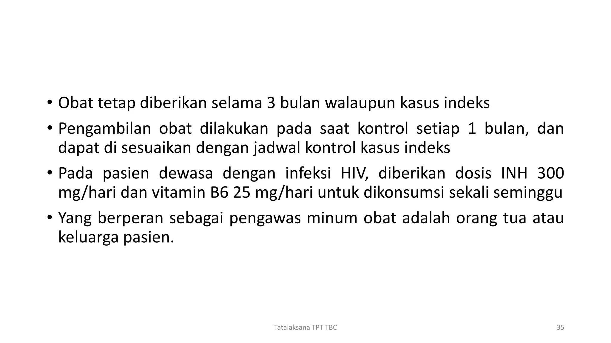 Tatalaksana Pemberian Terapi Pencegahan TPT TB. Pdf | PDF