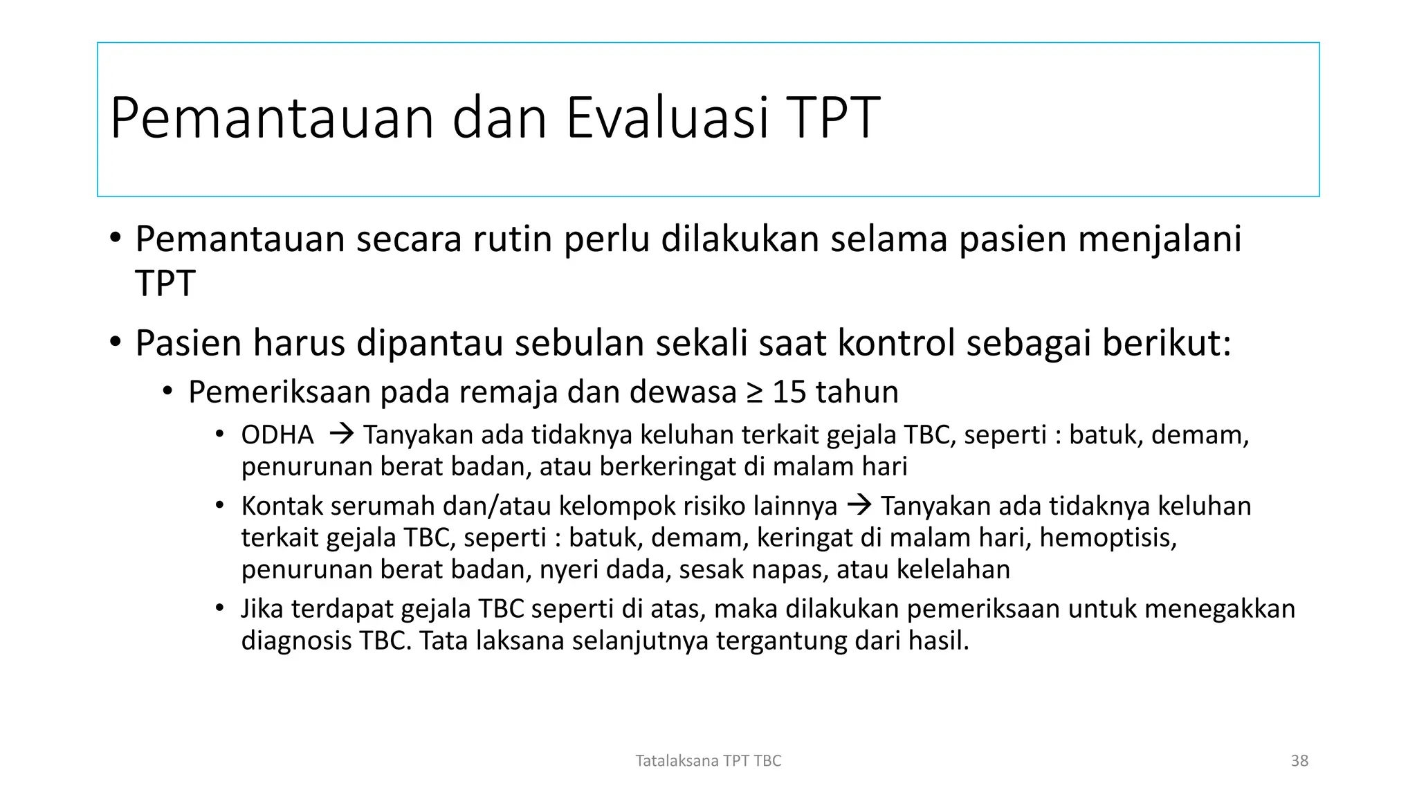 Tatalaksana Pemberian Terapi Pencegahan TPT TB. Pdf | PDF