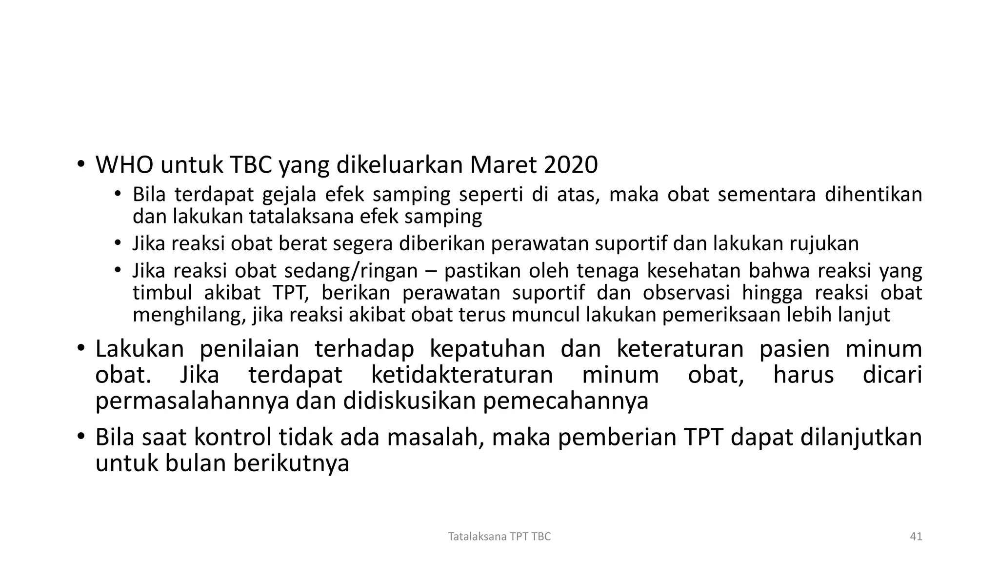 Tatalaksana Pemberian Terapi Pencegahan TPT TB. Pdf | PDF