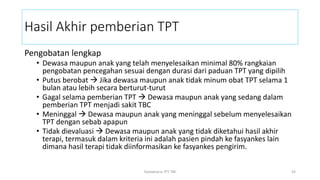Tatalaksana Pemberian Terapi Pencegahan TPT TB. Pdf | PDF