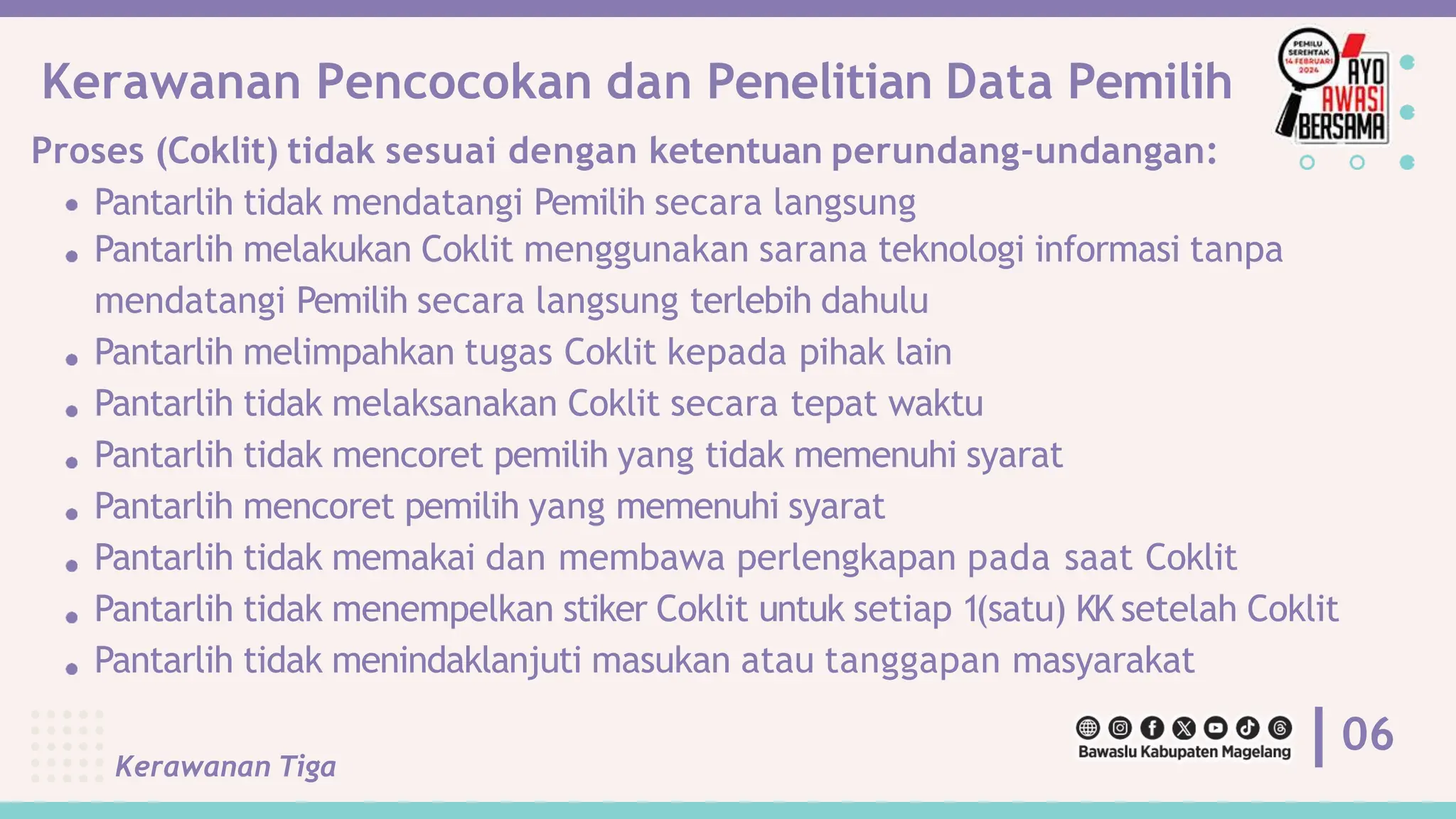 TATA LAKSANA PENGAWASAN COKLIT pada Pilkada Serentak Tahun 2024 | PPTX