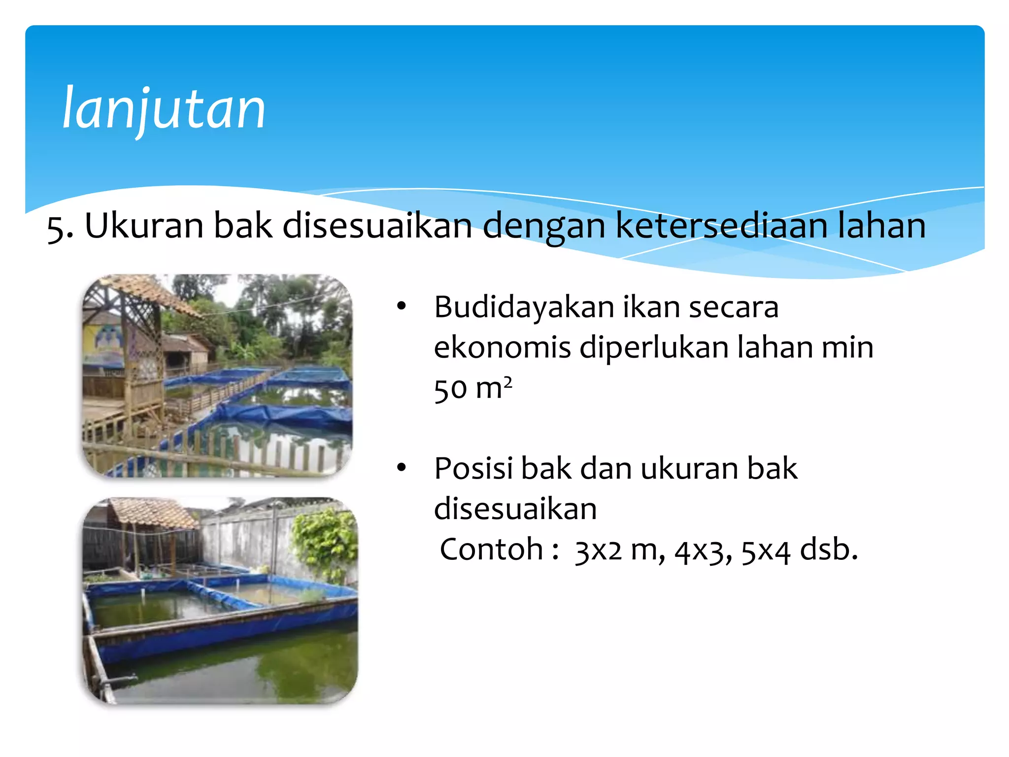 Tata letak dan konstruksi wadah budidaya ikan | PPTX