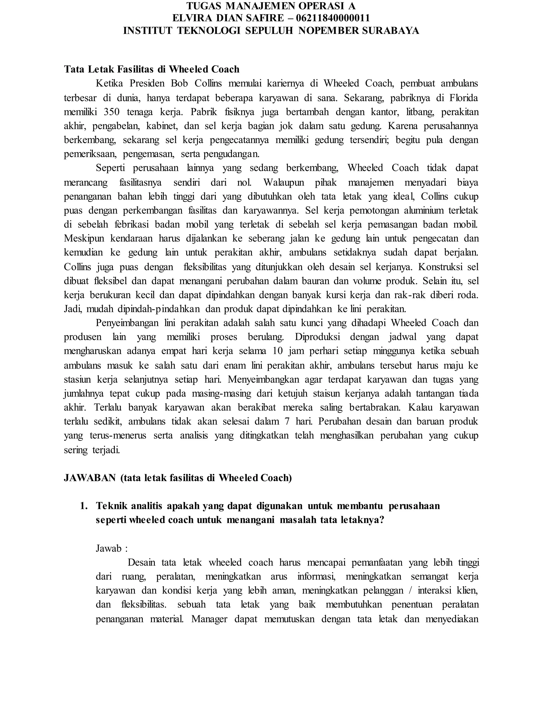 Tata letak fasilitas di wheeled coach | DOC