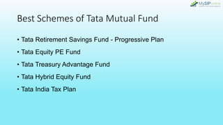 Tata Mutual Fund - Innovative Strategies For Financial Success | PPTX