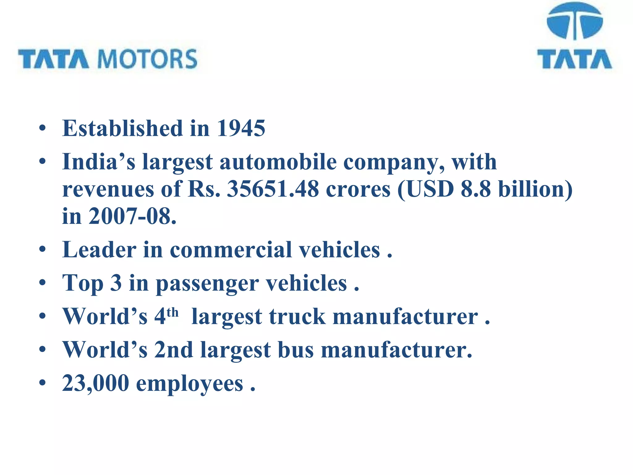 Tata Motors Capital Structure | PPT