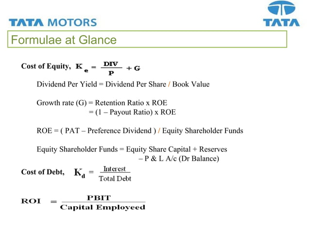Tata Motors Capital Structure | PPT