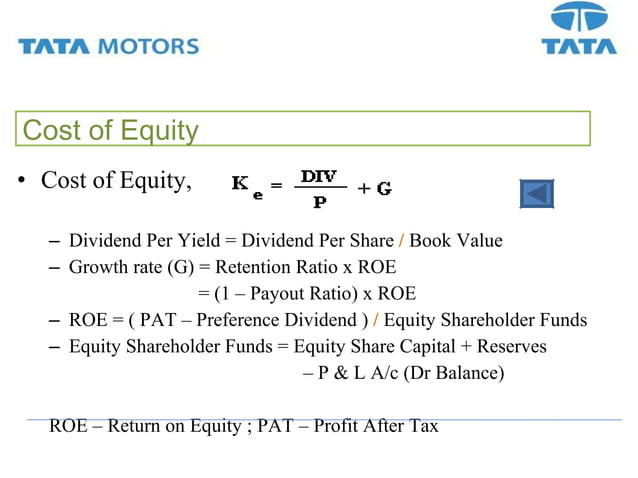 Tata Motors Capital Structure | PPT