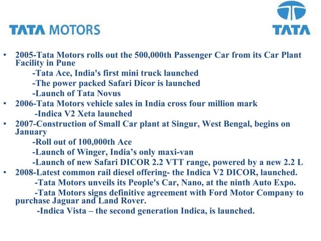Tata Motors Capital Structure | PPT