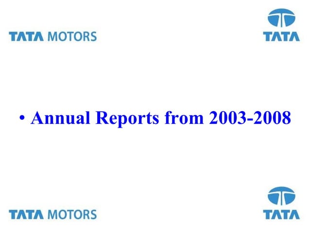Tata Motors Capital Structure | PPT